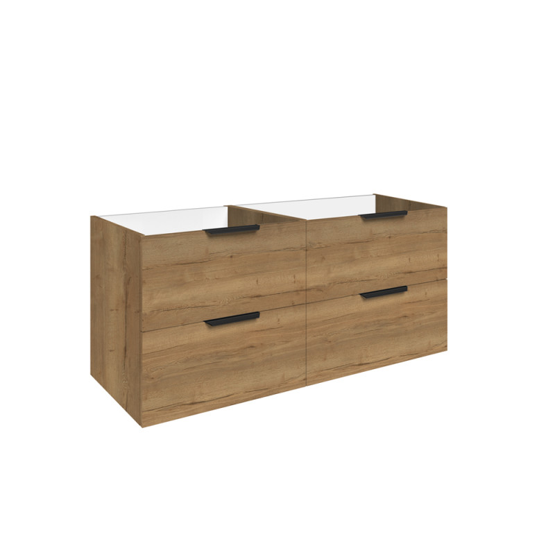 Meuble sous-plan à suspendre avec passage siphon Play chêne Halifax 120 ...