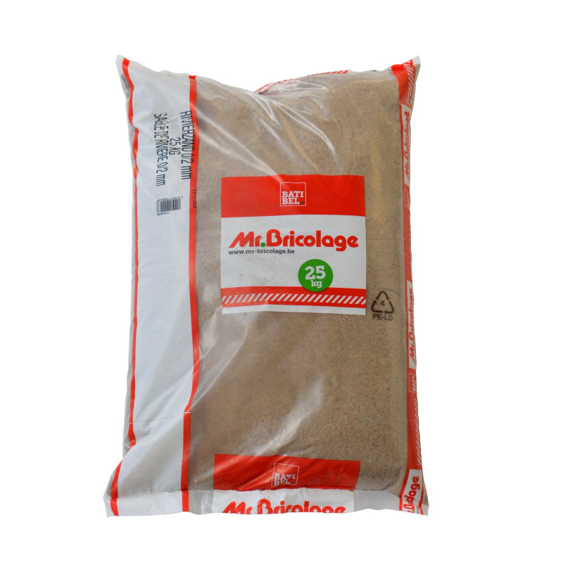 Sable de rivière 0 à 2 mm pour fabrication de mortier